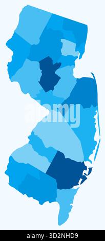 New Jersey county map vector illustration design Stock Vector Image ...