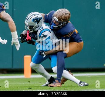 Carolina Panthers wide receiver Jimmy Horn Jr. (15) warms up prior to ...