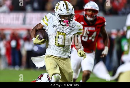 Georgia Tech running back Malachi Hosley (0) carries the ball during an ...