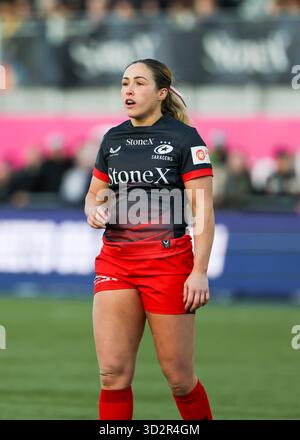Harlequins Women’s Liana Mikaele-Tu'u arrives at Sandy Park Exeter ...