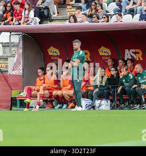 head coach Luca Rossettini (Roma Women) during AS Roma vs US Sassuolo ...