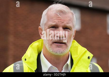 Armed Forces minister Al Carns speaking during an event at the STARK ...