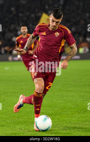 Gianluca Mancini of AS Roma in action during the Serie A 2020/21 ...