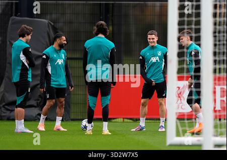 Liverpool's Milos Kerkez during a training session at the AXA Training ...