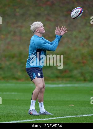 England's Henry Pollock during a training session at the England Rugby ...