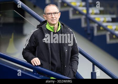 Celtic manager Martin O'Neill during a training session at Lennoxtown ...