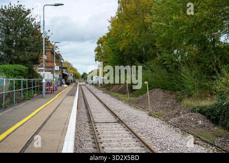New railway track Melton Suffolk UK Stock Photo - Alamy