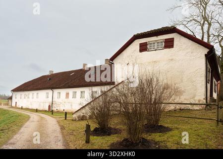 Authentic historic Nurme Manor complex buildings in Latvia. Features ...