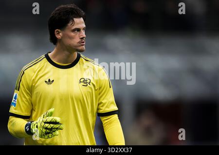 Mile Svilar of AS Roma looks on during the Serie A football match ...