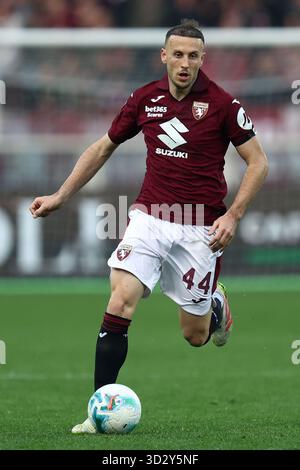 Ardian Ismajli of Torino FC in action during the Serie A football match ...