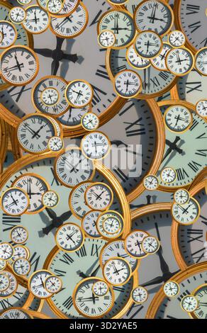 Large set of vintage clock faces. Texture of time, Elegant collection ...