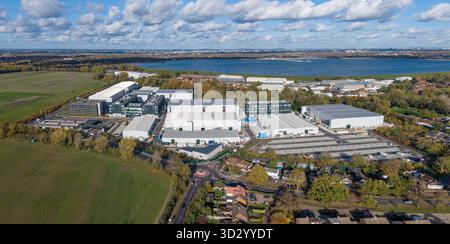 Aerial view of part of Shepperton Studios, Shepperton, Surrey, UK. (Nov ...