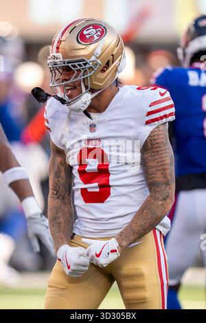 San Francisco 49ers' Skyy Moore (9) returns a punt against the ...