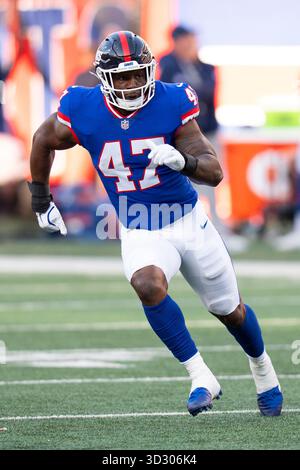 New York Giants linebacker Neville Hewitt (47) during an NFL football ...