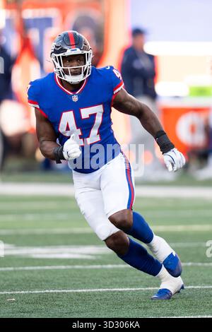 New York Giants linebacker Neville Hewitt (47) during an NFL football ...