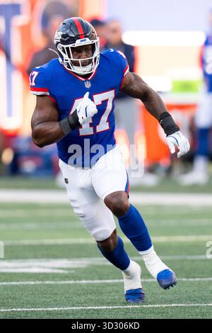New York Giants linebacker Neville Hewitt (47) during an NFL football ...