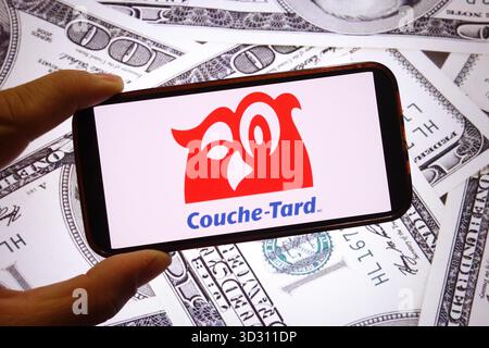 A Couche-Tard sign is seen in Montreal, Thursday, Sept. 5, 2024. THE ...