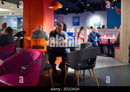 Greggs cafe in Primark at Trinity shopping centre, Leeds Stock Photo ...