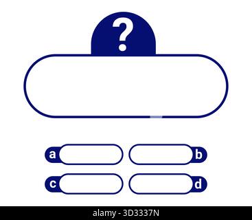 Interactive quiz template design with multiple choice options Stock ...