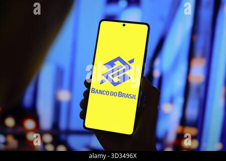 In this photo illustration, the logo of BB Seguros is seen displayed on ...