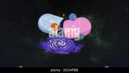 Deep space planets, space dust Stock Photo - Alamy