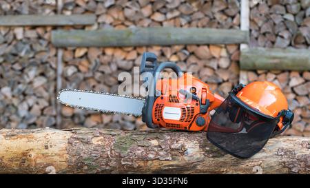 A trunk of a felled tree on the construction site of the municipal ...