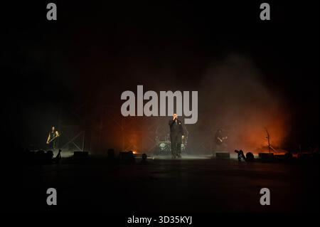 David Draiman of Disturbed performing at OVO Hydro in Glasgow Tuesday ...