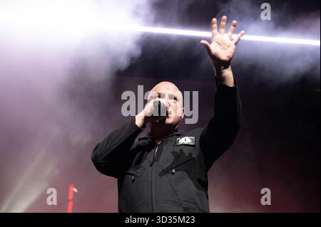 David Draiman of Disturbed performing at OVO Hydro in Glasgow Tuesday ...