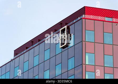 Uni3 by Geely Campus logo in Geely Innovation center on May 10, 2025 in ...