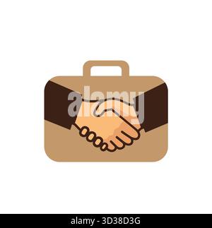 Professional Modern Business Handshake Silhouette Man and Woman ...