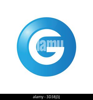 GO Letter Logo Design inside a Black Circle. Creative Lettering Logo ...