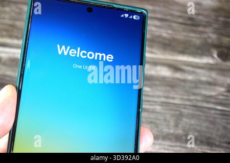 Cairo, Egypt, November 1 2025: Android system update, android 15 ...