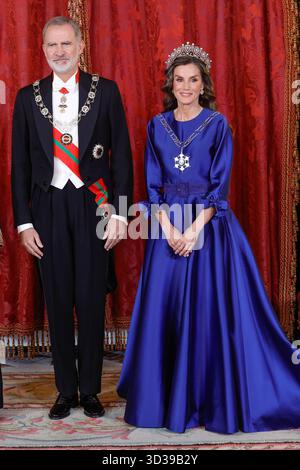 Spanish Queen Letizia, King Felipe VI and Presiden Xi Jinping during a ...