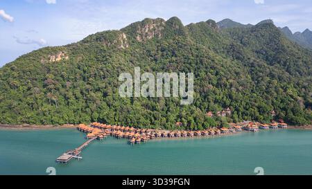 Aerial view on Pantai Kok Langkawi island, Malaysia Stock Photo - Alamy