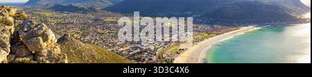 Fish Hoek residential neighborhood viewed from the top of local ...
