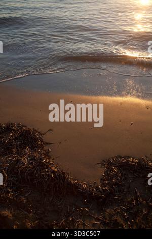 kavouri beach at sunset vouliagmeni athens riviera athens greece Stock ...