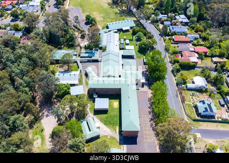Drone aerial photograph of Springwood Public School which is located ...