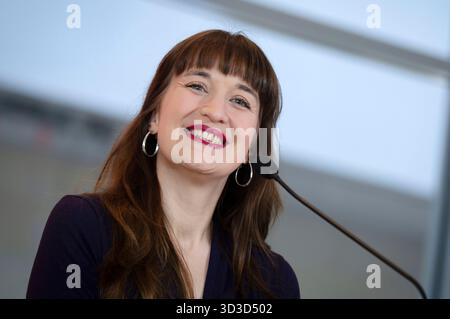 Heidi Reichinnek during the press statement on the faction meeting of ...