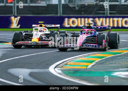 (L to R): Pierre Gasly (FRA) Alpine F1 Team with Benson Boone (USA ...