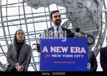 New York City Mayor Zohran Mamdani waves during the parade ahead of the ...