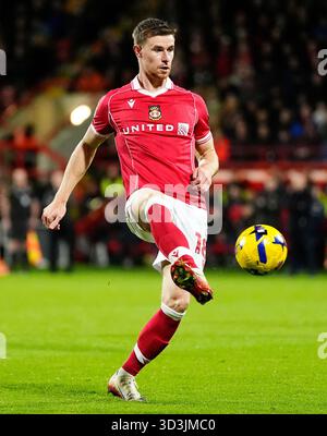 Wrexham's Ben Sheaf during the Sky Bet Championship match at Portman ...