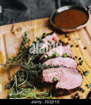 Food, Roasted duck magret with barbecue sauce Stock Photo - Alamy