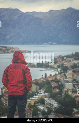 Aerial view of a town on a gloomy day Stock Photo - Alamy