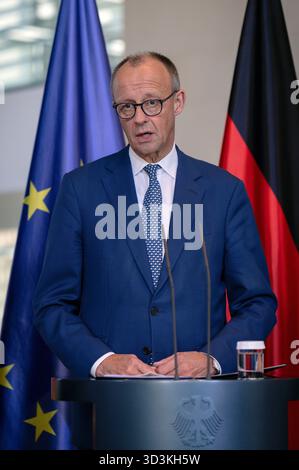 Friedrich Merz at the press conference after the submission of the ...