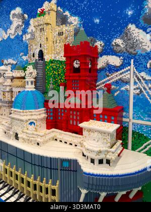 Welsh Dragon, LEGO sculpture, Cardiff, Wales, St David’s Dewi Sant ...