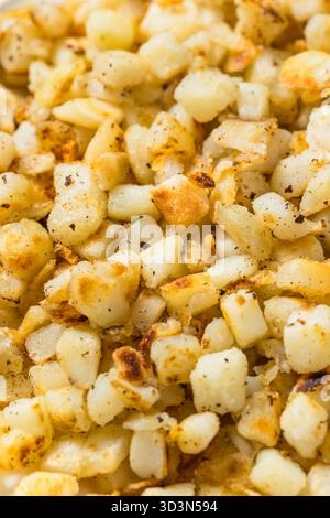 Homemade Cubed Hash Browns Breakfast Potatoes as a Side Stock Photo - Alamy