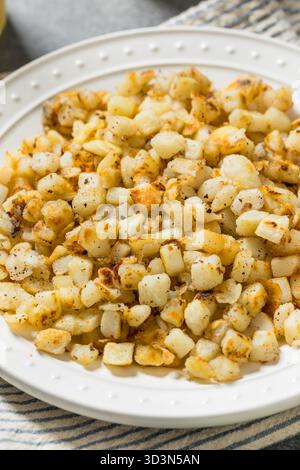 Homemade Cubed Hash Browns Breakfast Potatoes as a Side Stock Photo - Alamy