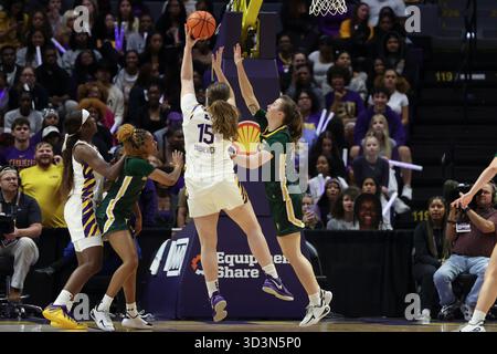 LSU forward Kate Koval (13) grabs a rebound against Alcorn State ...