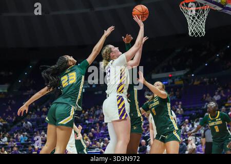 LSU forward Kate Koval (13) grabs ball in the first half of a NCAA ...
