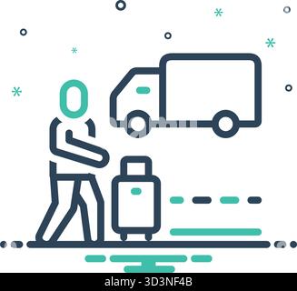Icon for commuter route, commuter Stock Vector Image & Art - Alamy